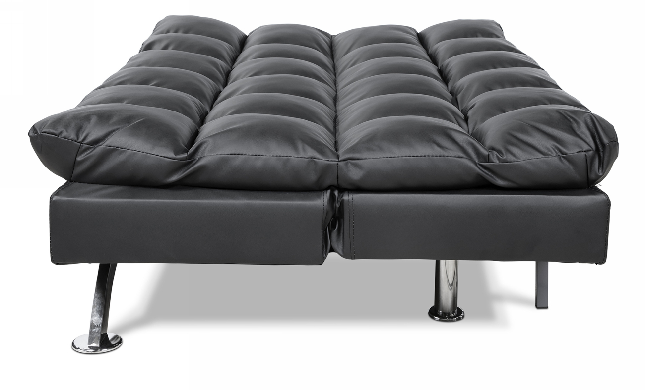 Arish Contemporary Tufted Futon in Black Furniture of America