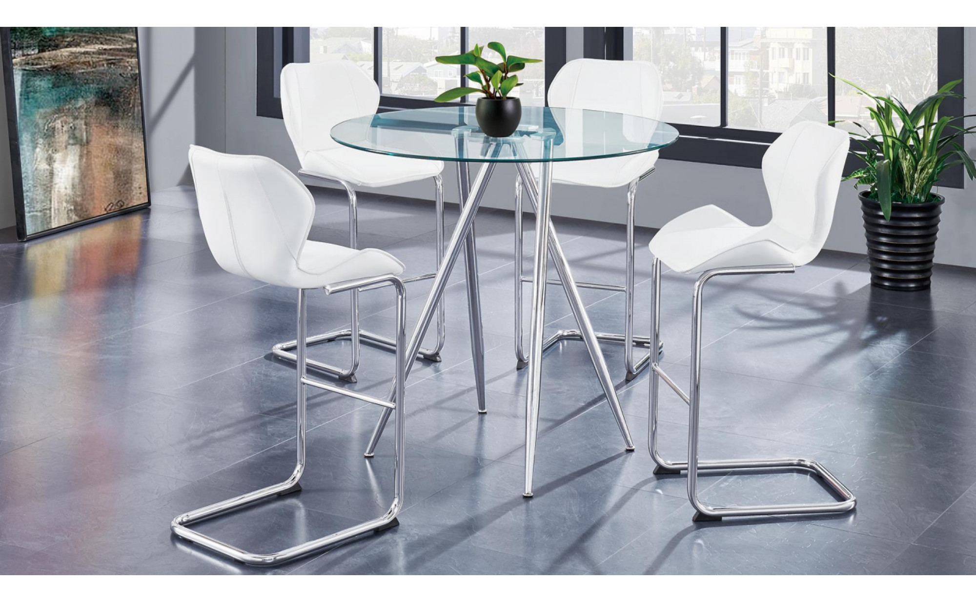 D1503BT Bar Table Glass Global Furniture USA