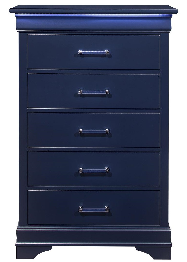 Charlie Bedroom Set Blue Global Furniture USA