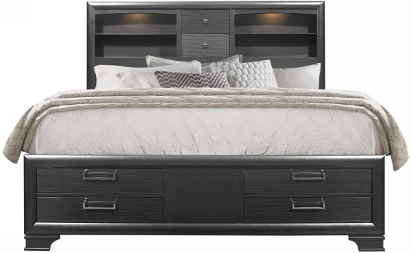 Jordyn Bed Grey Global Furniture USA