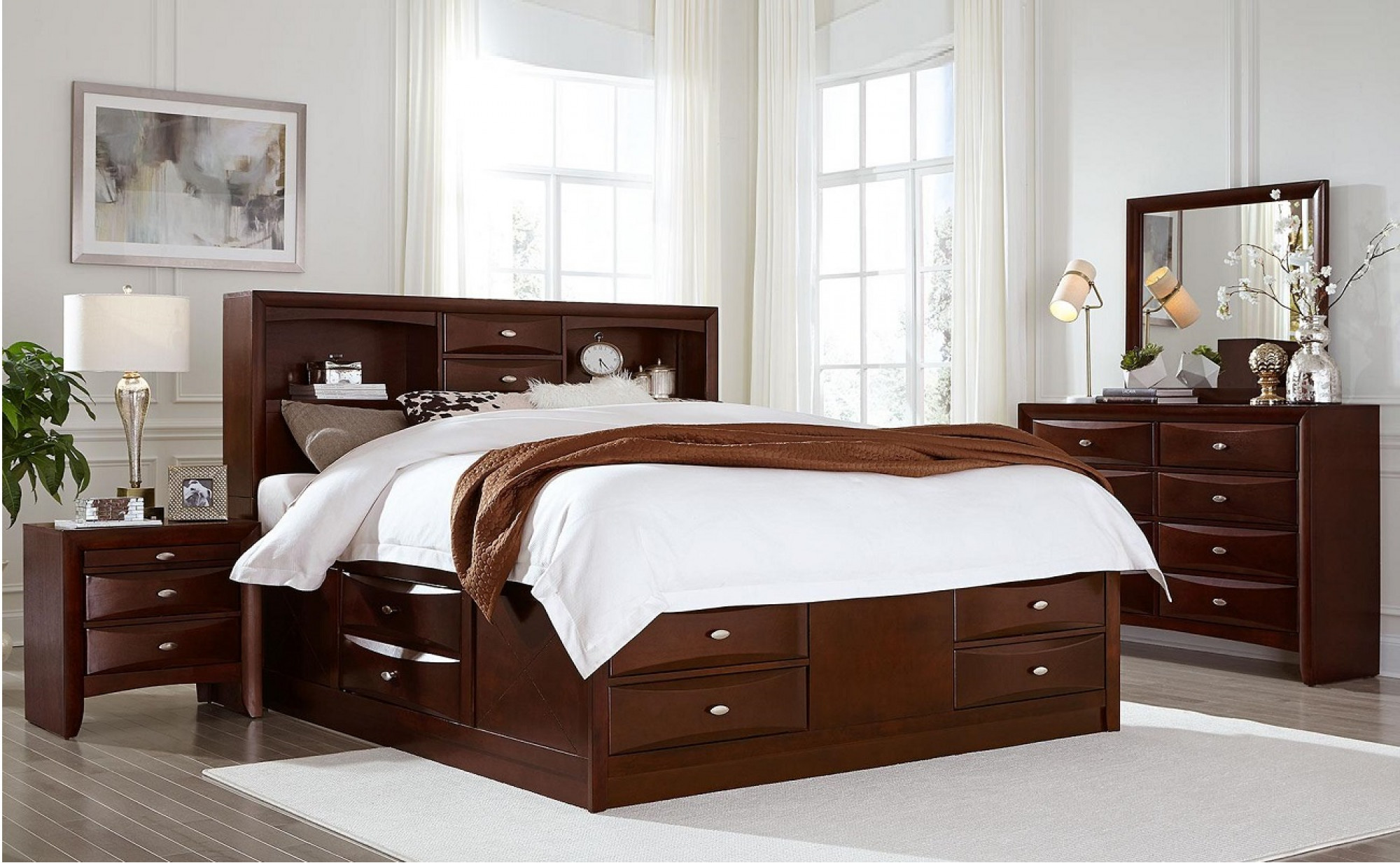 Linda Bedroom Set Merlot Global Furniture USA