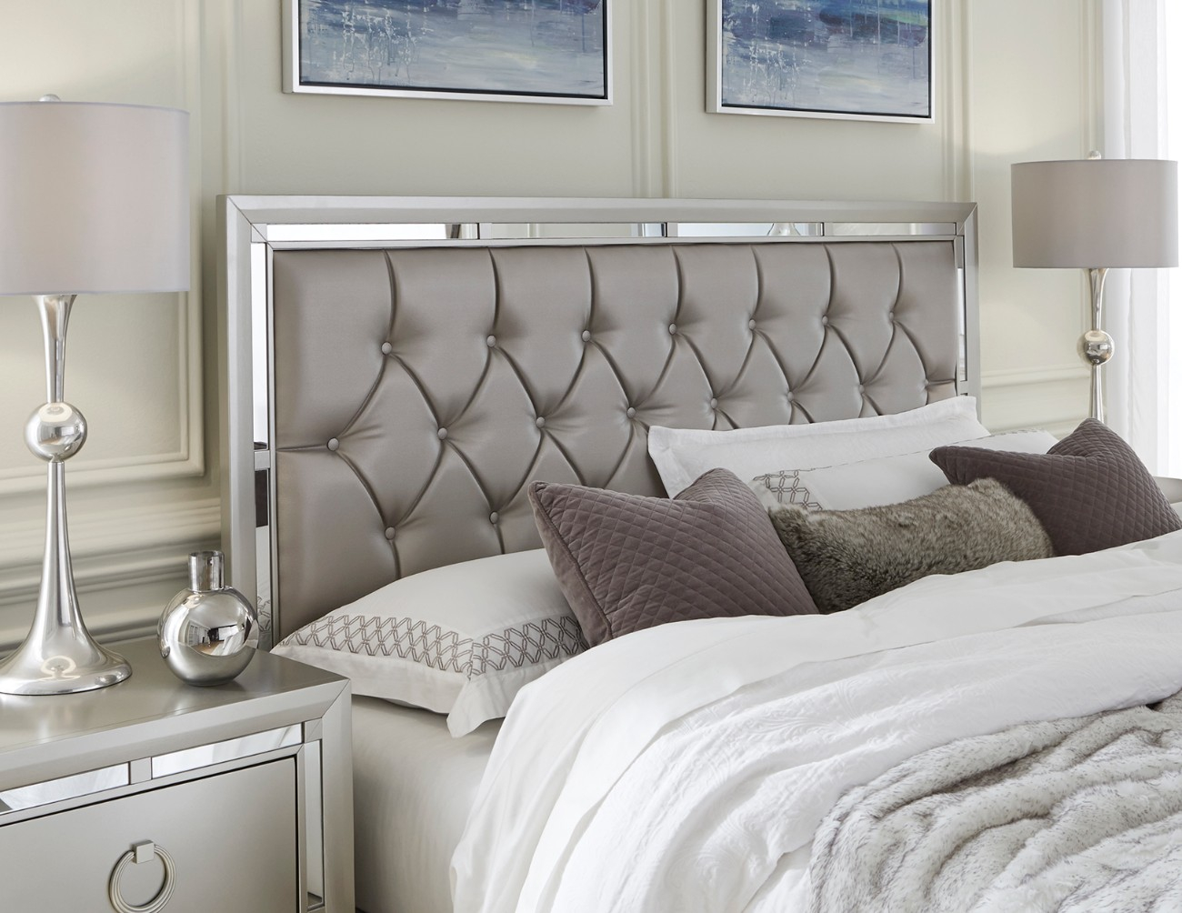 Riley Bedroom Set Silver Global Furniture USA