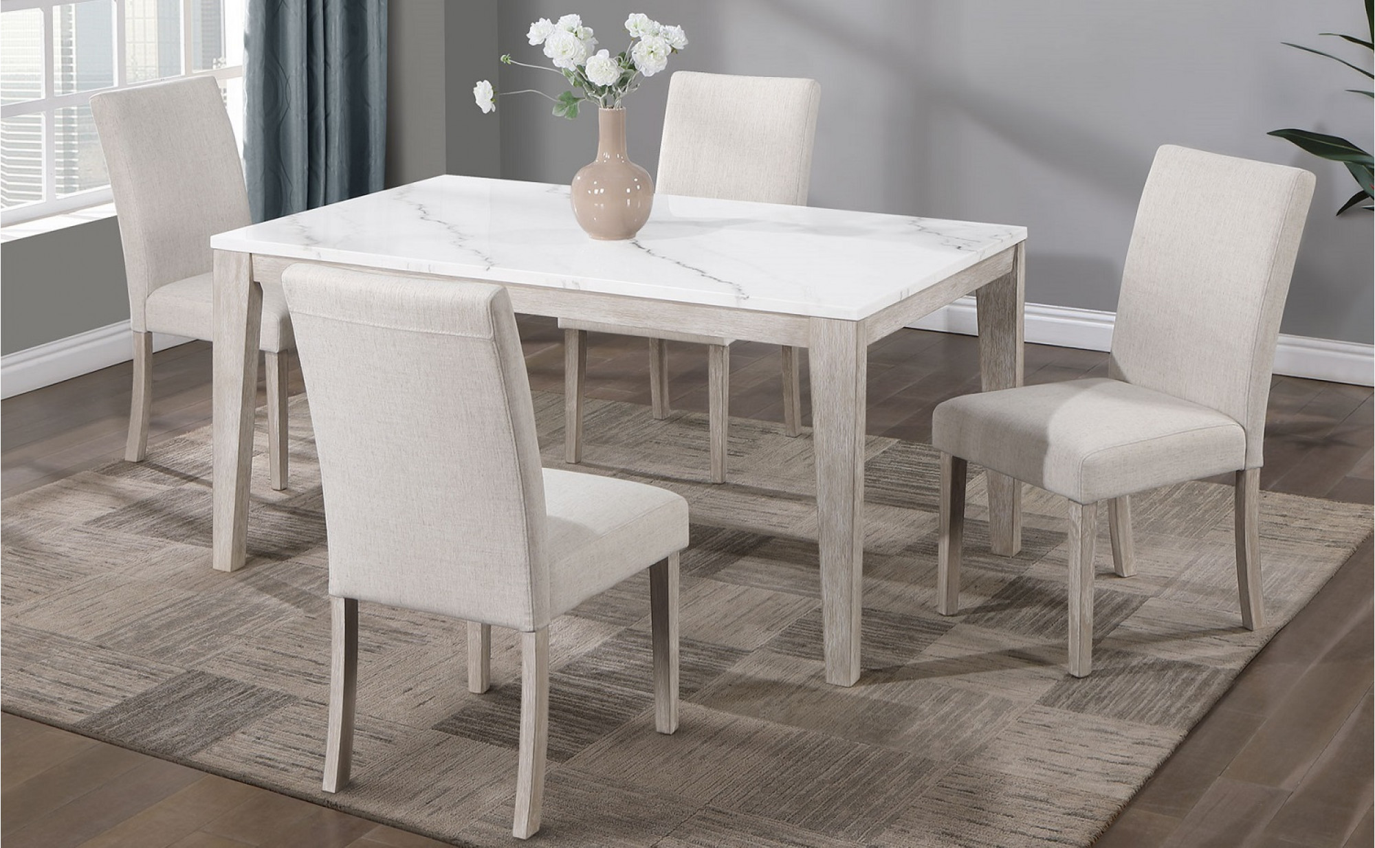 D2022DT Dining Table Oak / White Global Furniture USA