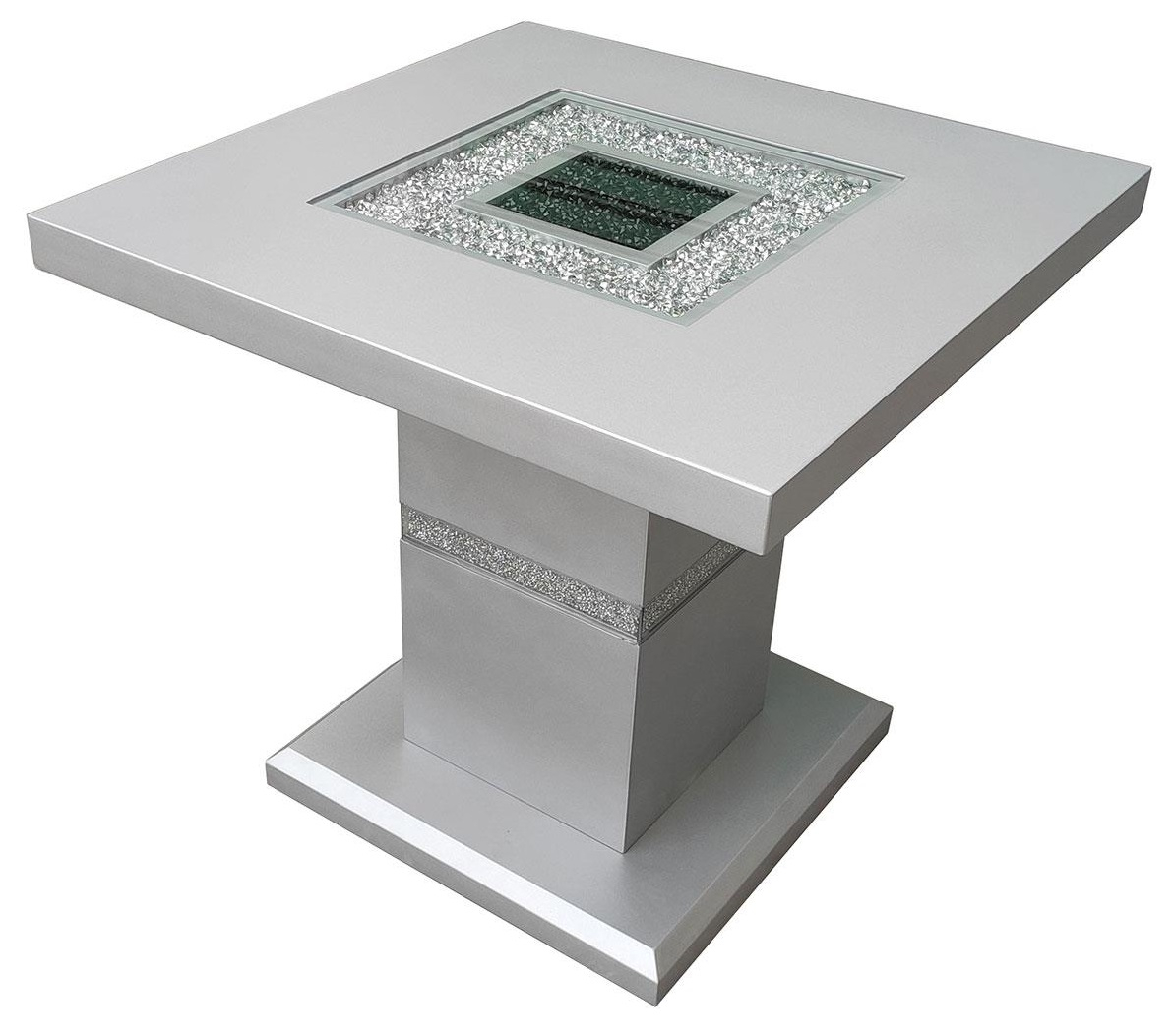 T1903CT Silver Coffee Table Silver Global Furniture USA