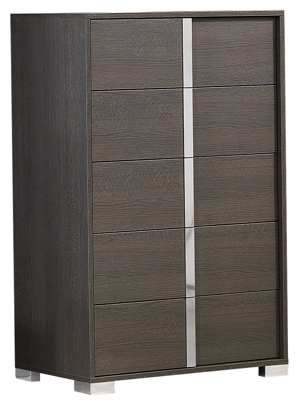 Alice Matte Gray Bedroom Set Matte Leatherette Matte Grey J&M Furniture JM