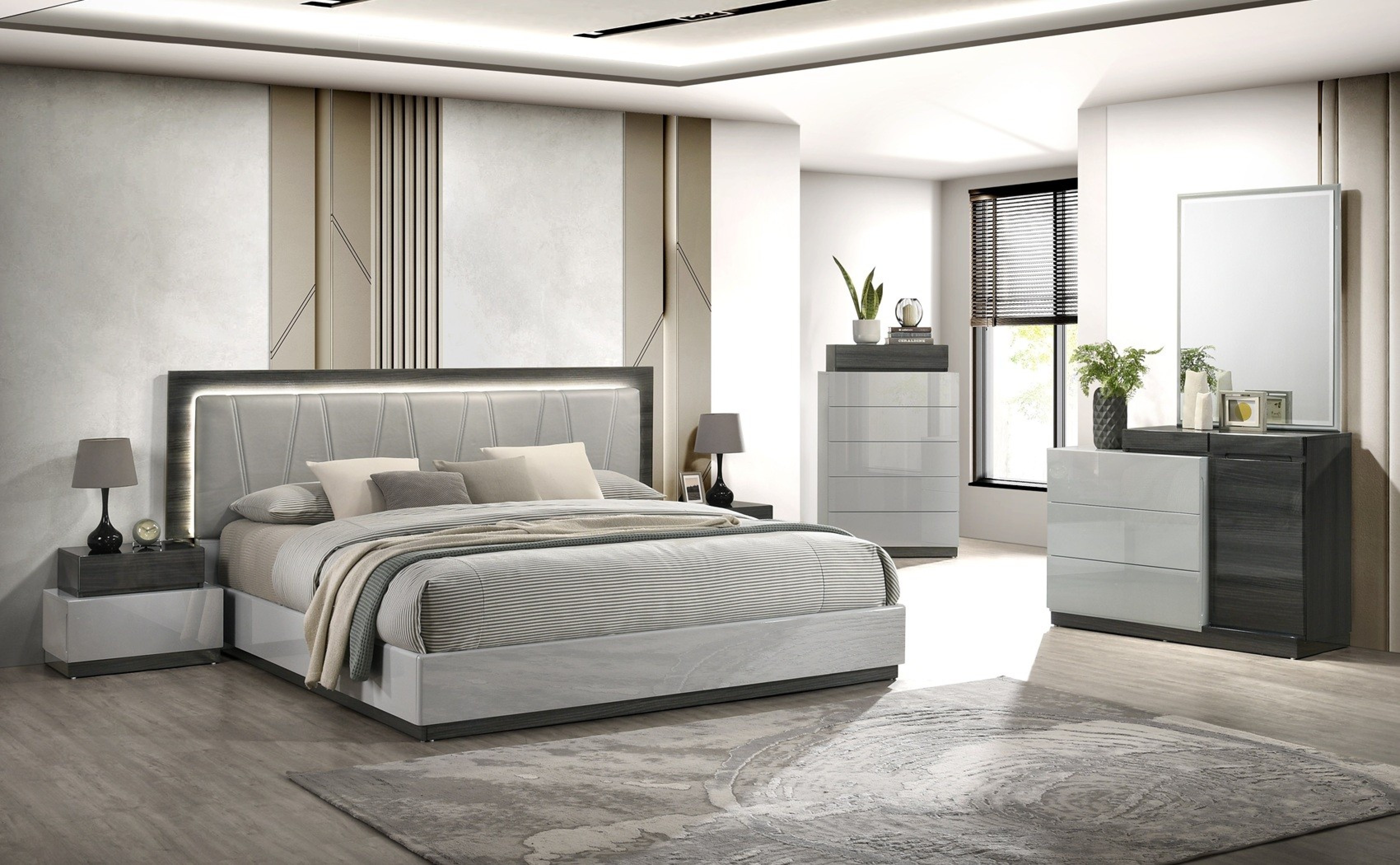 Cube D+M Glossy Grey / Dark Grey J&M Furniture JM