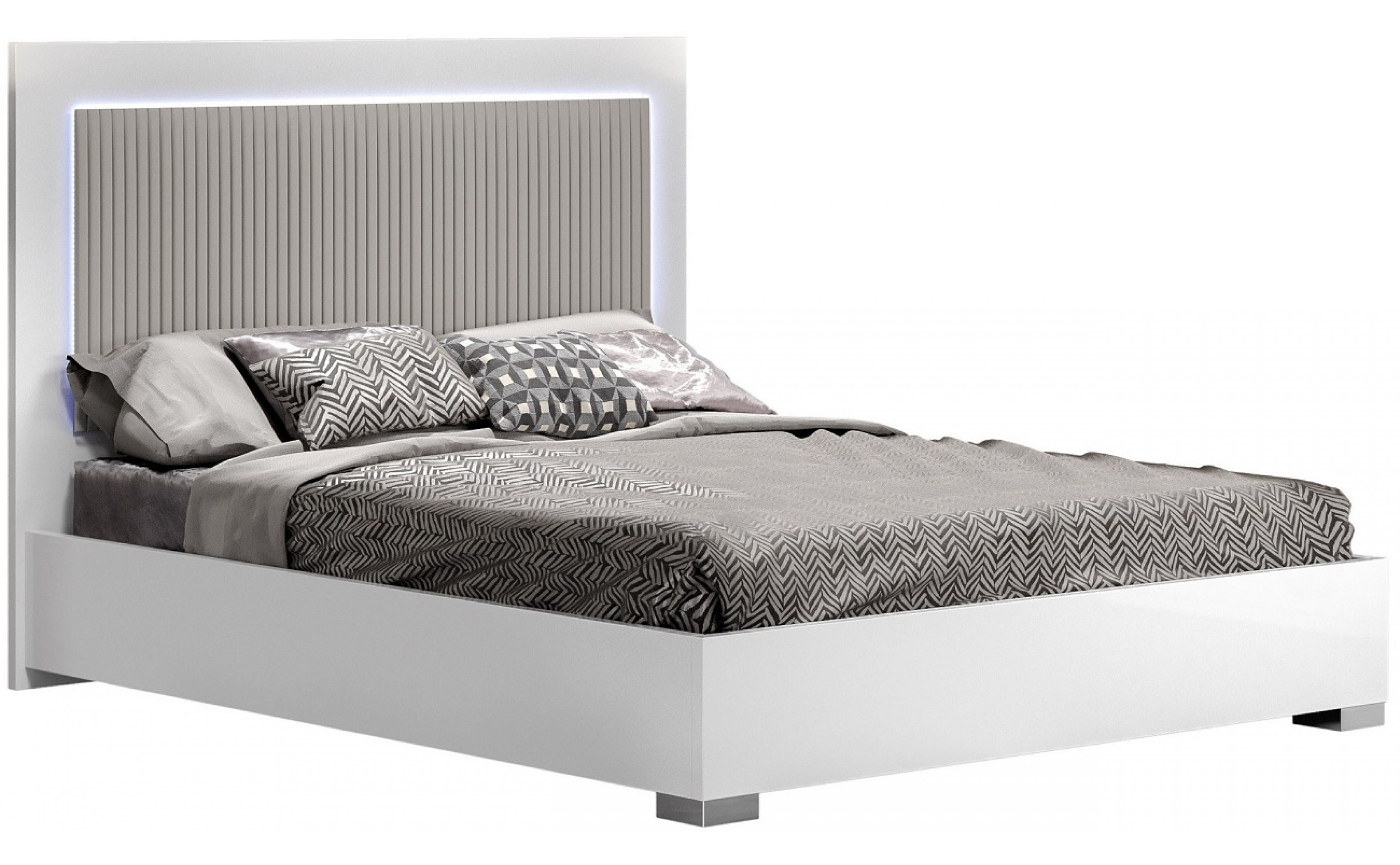 Luxuria Bed White / Grey J&M Furniture JM