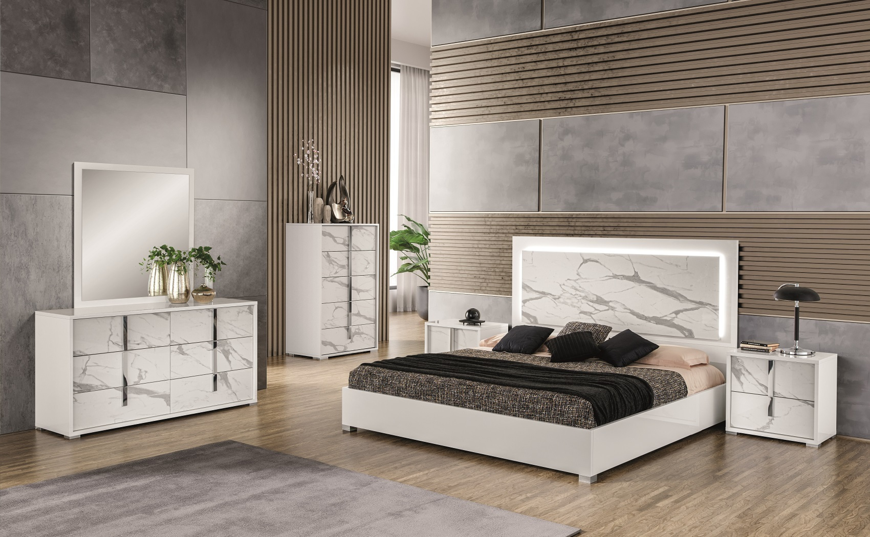 Sonia Bedroom Set White / Grey J&M Furniture JM