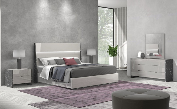 Stoneage Bedroom Set Lights Grigio J&M Furniture JM
