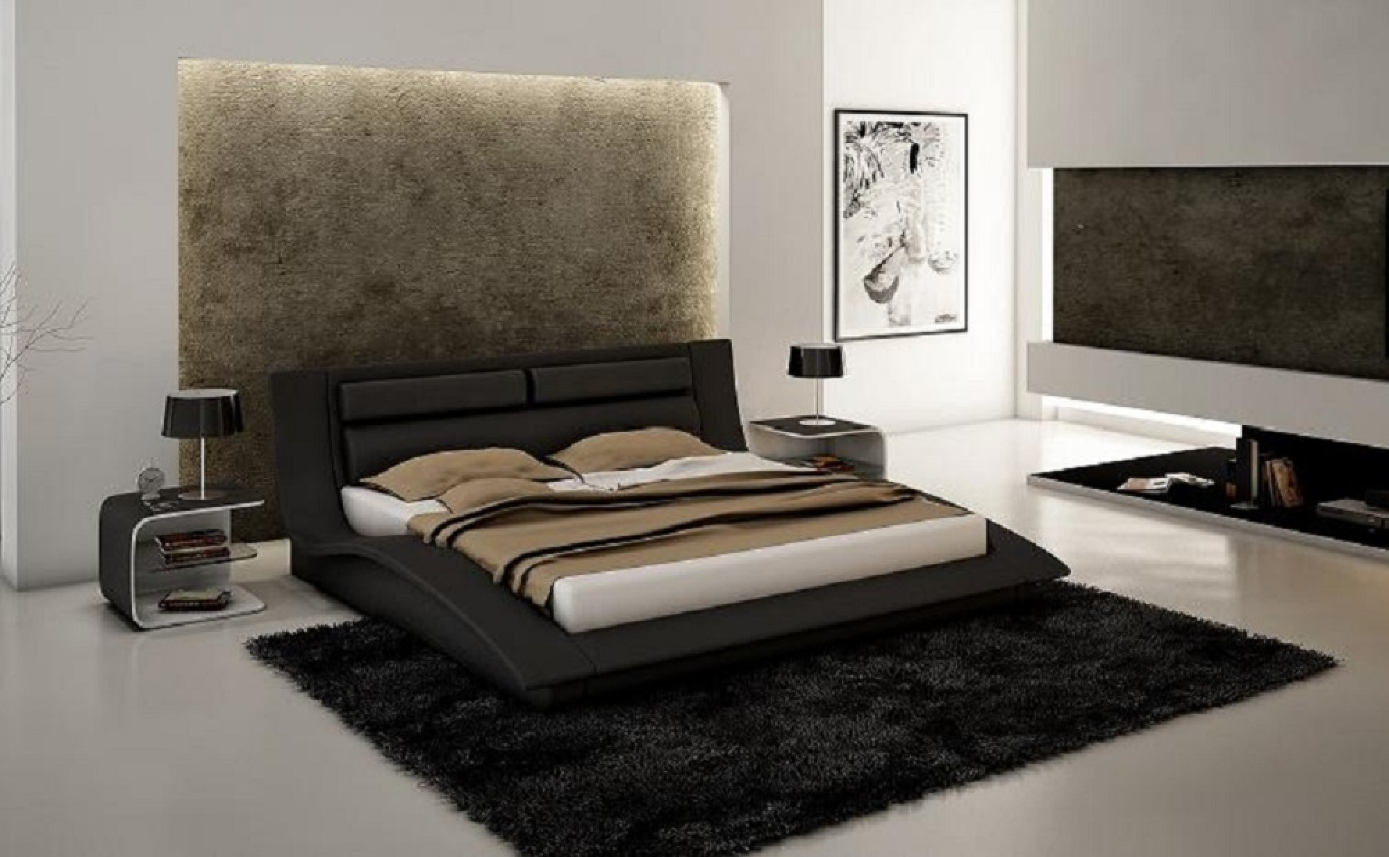 Wave Bed Black J&M Furniture, JM