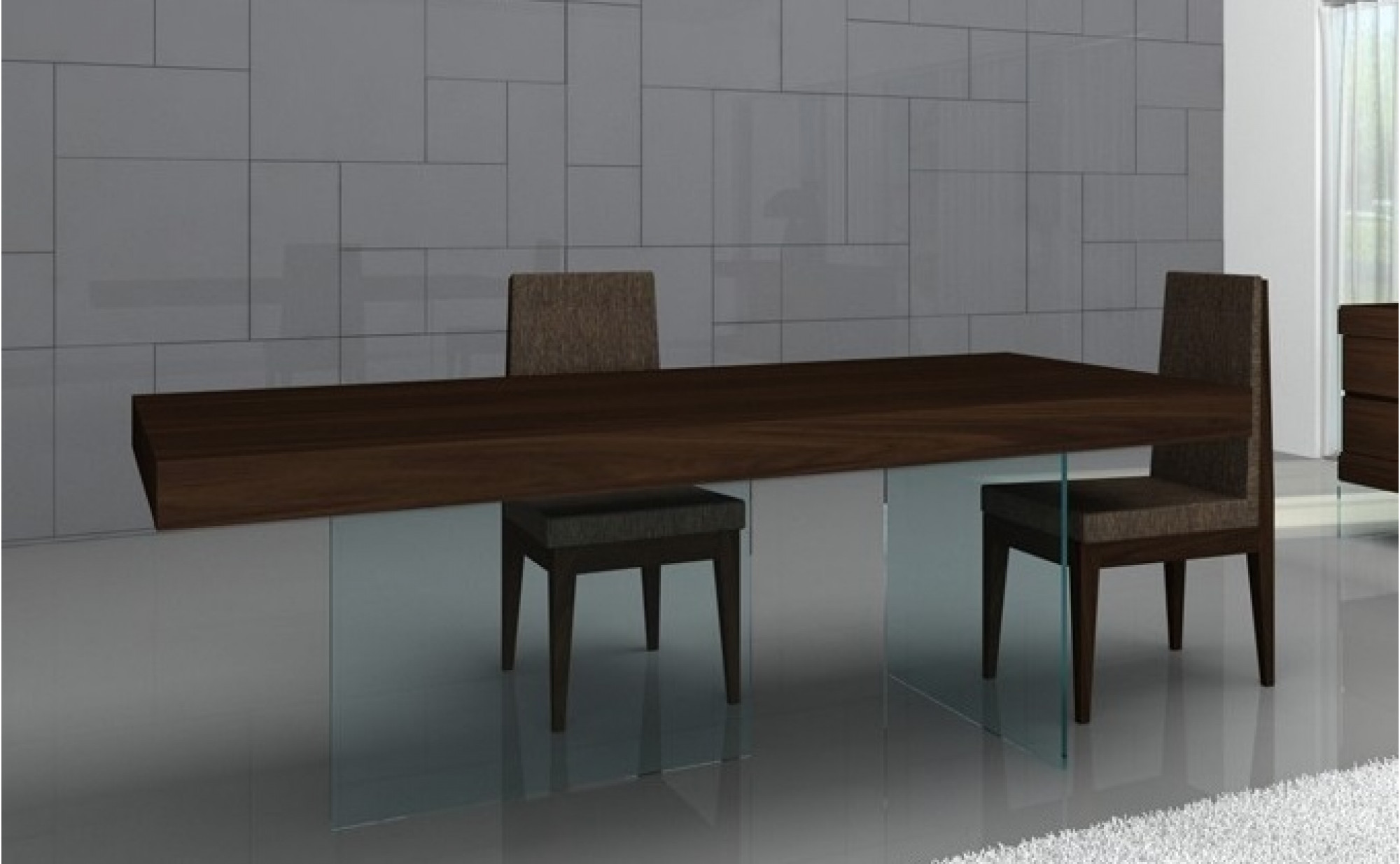 Float Dining Table Dark Oak J&M Furniture JM