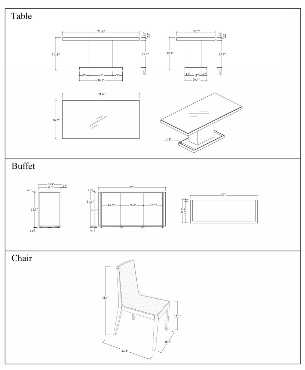 Star Dining Table White J&M Furniture JM
